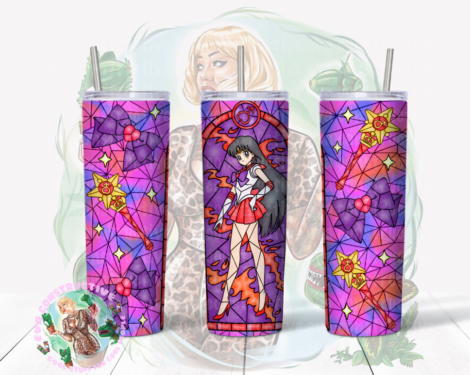 20oz Sailor Mars Stained Glass – Eva Constructive